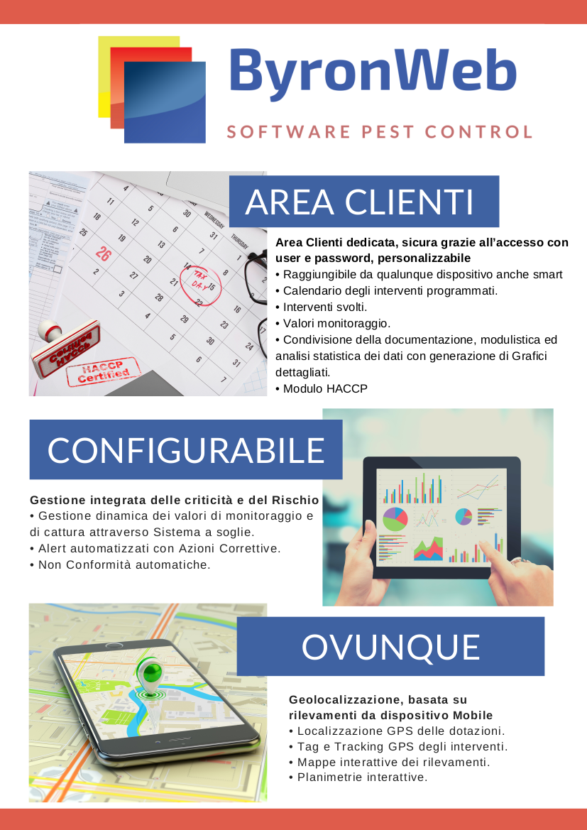 Area riservata Clienti dedicata - Software Pest Control certificato ISO 27100
